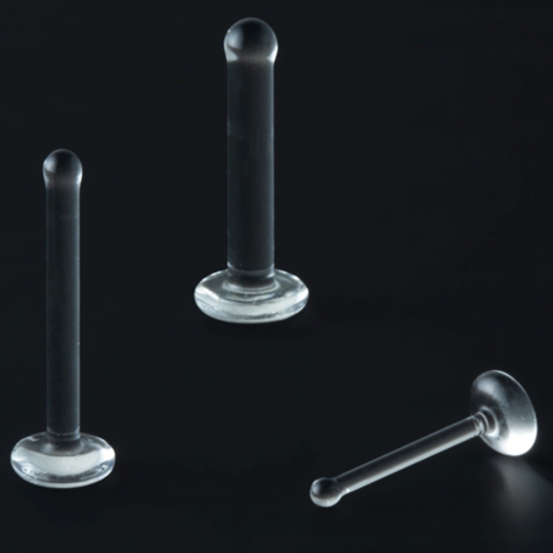 14ga Labret Glass Retainer by Gorilla Glass | DeKalb Tattoo Company